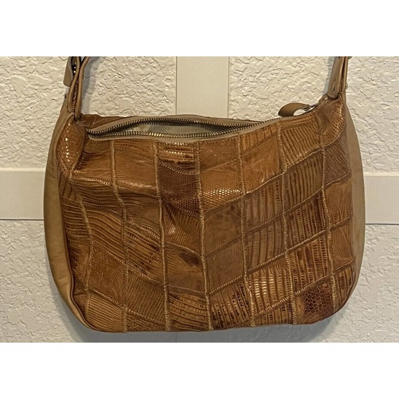 Tony Lama | Bags | Tony Lama Leather Patchwork Shoulder Handbag Satchel ...